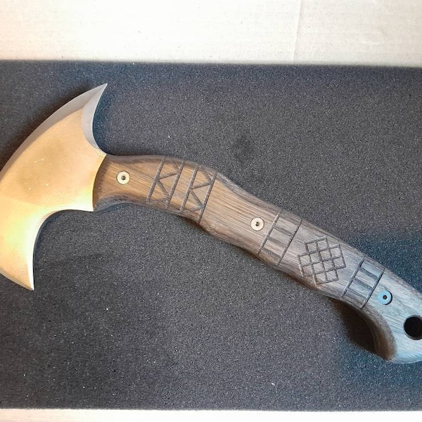 Double Blade Axe Handmade, Double Head Axe, Viking Long Axe, Two Handed ...