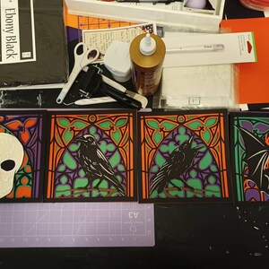 Gothic Raven Shadow Box SVG Template Crow Layered Paper Cut - Etsy