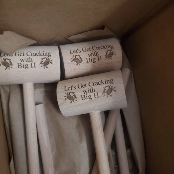 Custom Engraved Crab Mallet, Custom Crab Mallet, Wedding Crab Mallet ...