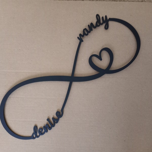 Infinity Sign Containing Names, Personalized Metal Infinity Sign ...
