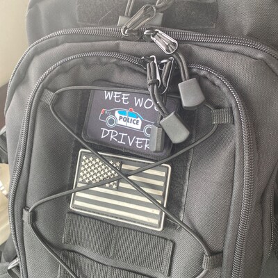 Wee Woo Driver Police Car Driver Funny 2x3 Removable Morale Patch With ...