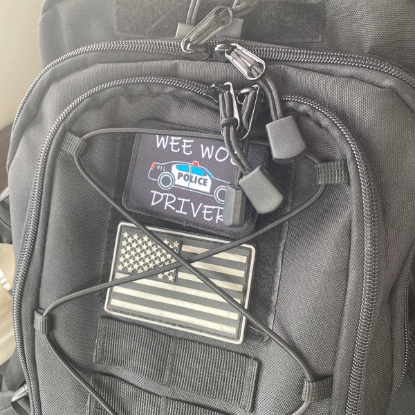 Wee Woo Driver Police Car Driver Funny 2"x3" Removable Morale Patch ...
