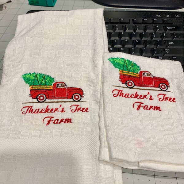 Vintage Christmas Truck Embroidery Design, 4x4 & 5x7 Hoop, Christmas ...