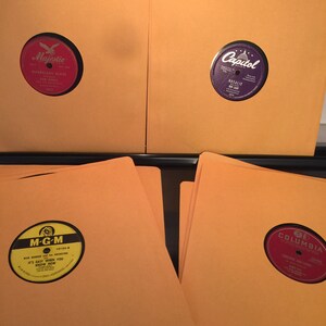 Lot of 25 7 Vintage 45 RPM Vinyl Records for Crafts No Jackets or ...