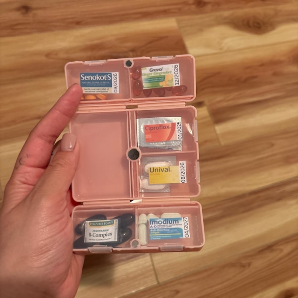 Pocket Pharmacy Labels | Pill Container, Travel Pill Case, Pill Case ...