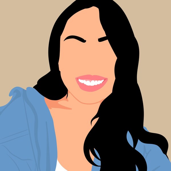 Minimal Faceless Portrait, Custom Illustration, Personalised Photo ...