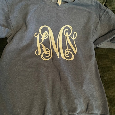 Monogrammed Sweatshirt Monogram Sweater Crewneck Gift for Her Gift ...