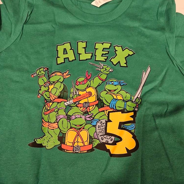Turtles Birthday Boy Shirt, Turtles Matching T Shirt,custom Turtle ...