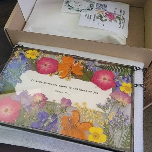 Psalm, Pressed Flowers, Pressed Flower Frame, Decorations Inspirational ...