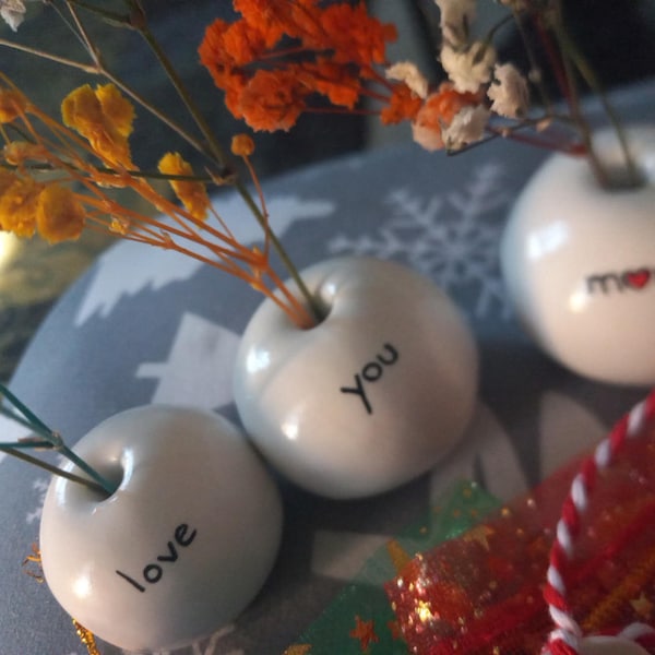 Lovers Tiny Vase / Bud Vase / You Won My Heart Vase / Lovely Gift ...