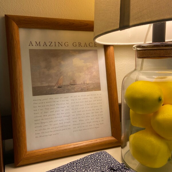 Amazing Grace Printable Wall Art, Amazing Grace Wall Decor, Christian ...