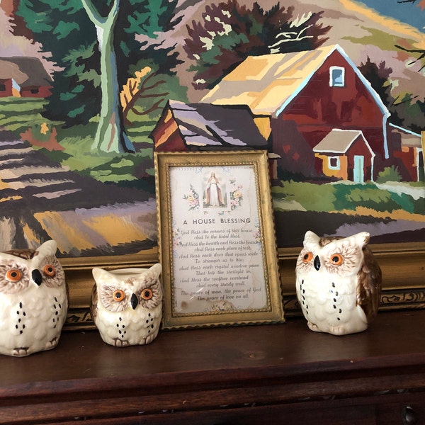 Trim'n Glo Lighted Ceramic Mountain Tree House by Marcia Ceramics North ...