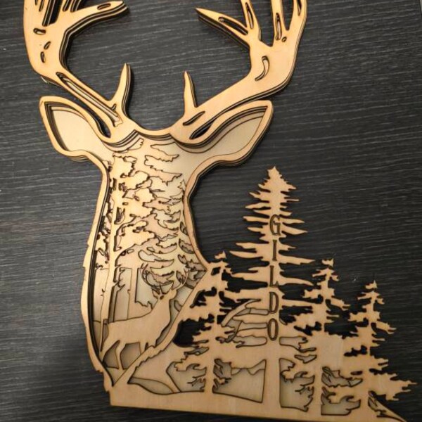 Hunting Multi-layer, Laser Cut Fles - 7 Layer Art Piece for Glowforge ... Hunting Multi-layer, Laser Cut Fles - 7 Layer Art Piece for Glowforge ...