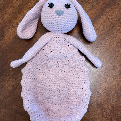 Rabbit Lovey Crochet Pattern-snuggle Bunny Bobble Buddy DIGITAL Pdf ...
