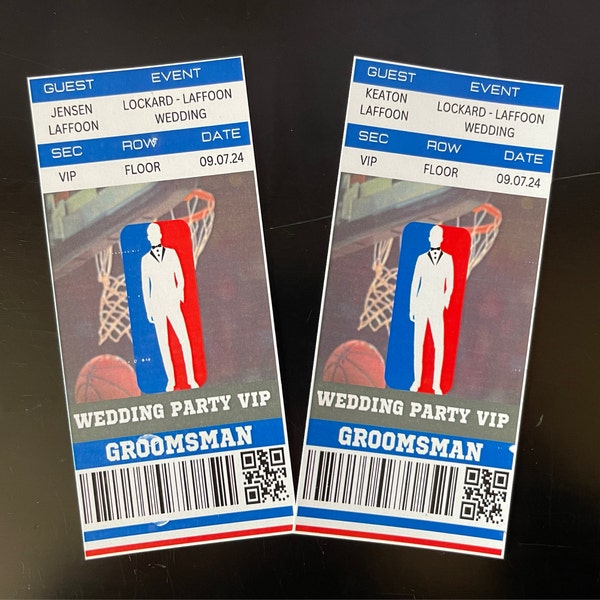 Basketball Groomsmen Proposal Ticket – Groomsmen Proposal Idea for ...
