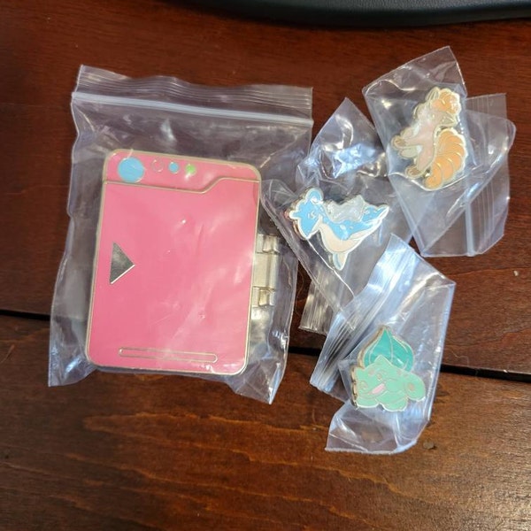 Pokédex Hinged Enamel Pin Mini Switchable Pokémon Pins - Etsy Canada
