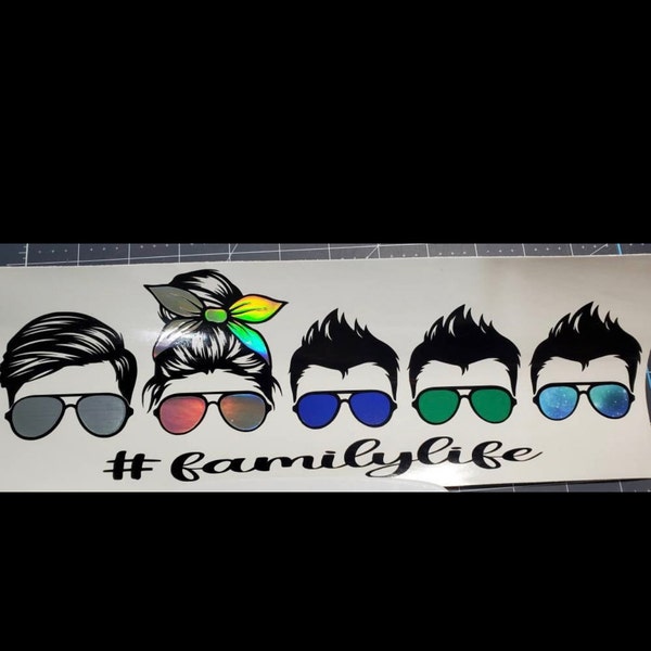 Family Life Decal, Momlife, Dadlife, Kidlife, Messybun, Car Decal - Etsy