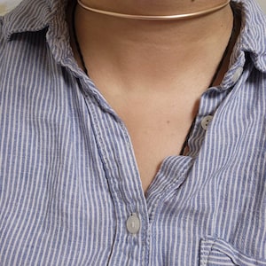 Gold Neck Cuff, Neck Collar, Open Neck Choker, Gold Metal Choker ...