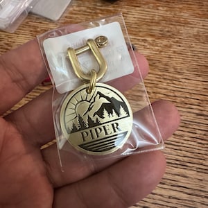 Brass Dog Tag, Personalized Brass Pet ID Tag, Custom Cat Tag, Unique ...
