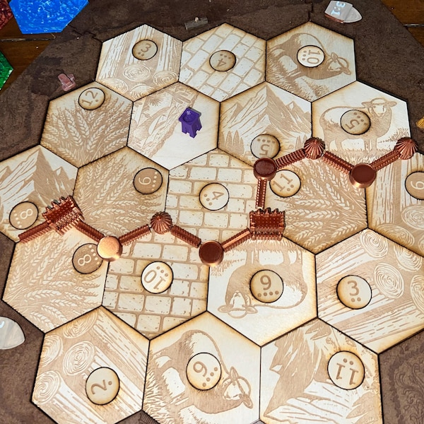 Settlers of Catan Board Game Bundle 6 Players Board & Accessories ...