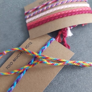 Set of 5 Thin Adjustable Friendship Bracelet/anklet/wristband - Etsy