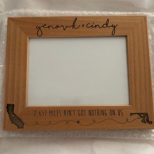 Personalized Long Distance Relationship Picture Frame, Long Distance ...