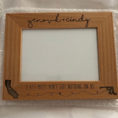 Personalized Long Distance Relationship Picture Frame, Long Distance ...
