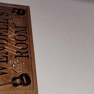 Personalized Music Room Sign Custom Studio Sign Acoustic Guitar Sign ...
