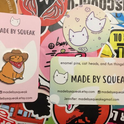 The Original Cowboy Cat Enamel Pin Meowdy - Etsy