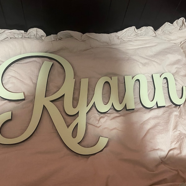 Pink Wooden Baby Name Sign - Personalized Nursery Wall Decor, Pink Baby ...