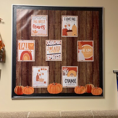 Fall Boho Classroom Posters, Easy and Modern Autumn Classroom ...