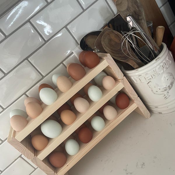 Egg Stand, Wood Egg Stand, Stackable Egg Holder, Rustic Egg Holder, Farmhouse Egg Holder - Etsy