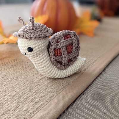 Crochet Pumpkin Pie Snail Pattern Crochet Snail Plush Fall - Etsy Canada