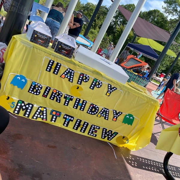 80s Arcade Birthday Banner, Personalized Arcade Banner, Arcade Birthday ...