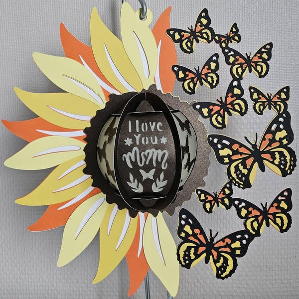 Nurse Life Lantern Paper Cut, Cute 3D Layered Floral Lantern With Bow ...