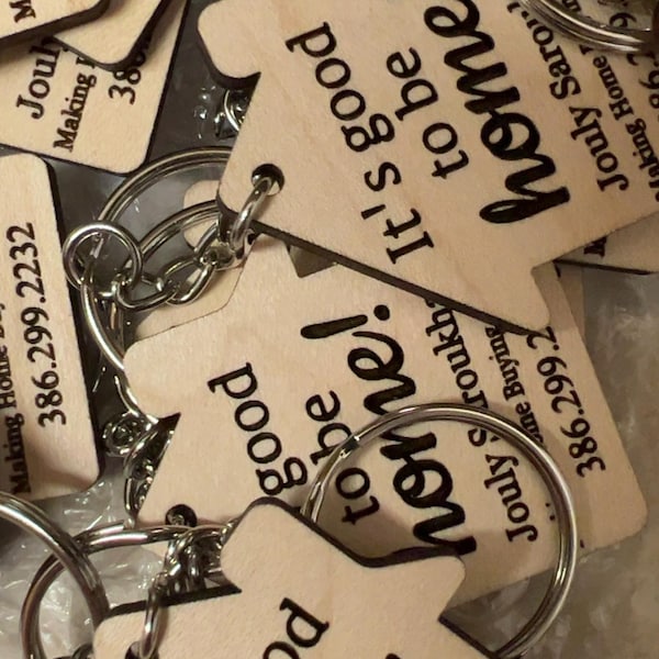 Bulk Branded Realtor Keychains - Closing Keychain - Open House ...