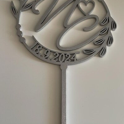 J Cake Topper, Wedding Cake Topper, Cake Toppers for Wedding, Rustic ...