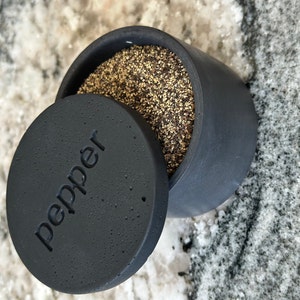 Concrete Salt Pepper Sugar Bowls, Salt Cellar With Lid, Spice Bowl ...