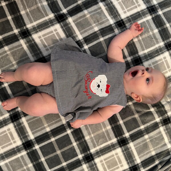 Blank Seersucker or Gingham, Longall Long Jon Jon Overalls, Made to Order, NB up to 4T, Boys ...