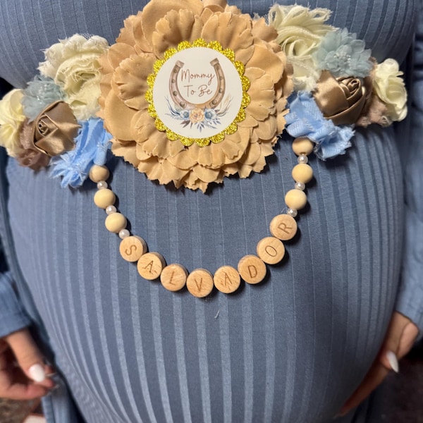 Cowboy Baby Shower Sash for Mommy to Be, Pregnant Expecting Mom to Be ...