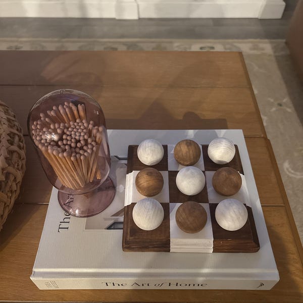 Tic Tac Toe Board, Wooden Tic Tac Toe, Game for the Family, Checkered ...