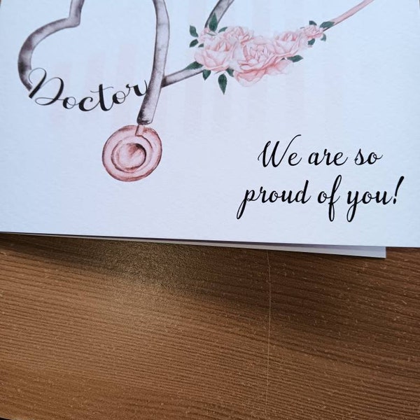 Personalised Congratulations Doctor Card, Qualified Doctor Card, Doctor ...