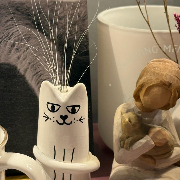 Tiny Vase for Cat Whiskers / Cat Whiskers Vase / Tiny Cat Vase / Mini ...