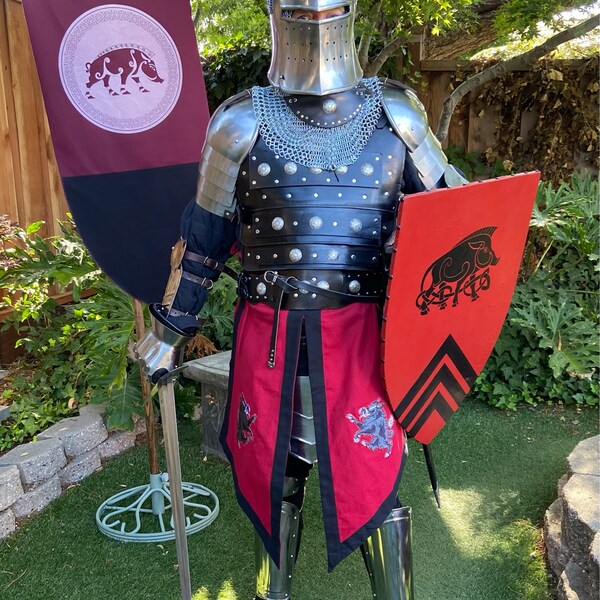 HUGE Rampant Boar Heraldic Heraldry Iron on Patch - Etsy