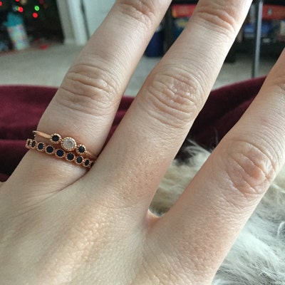 2mm Milgrain Bezel Eternity Band Rose Gold With Sapphire Cz - Etsy