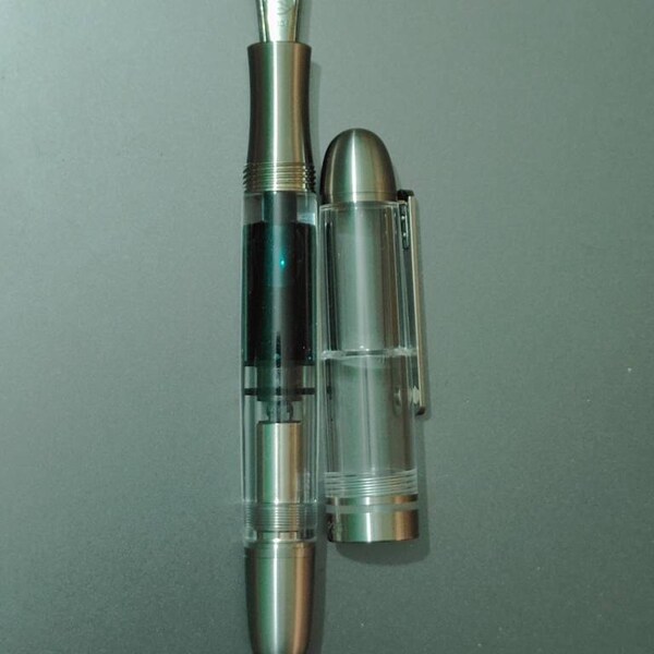Asvine P36 Titanium Fountain Pen Piston Filling, Clear Transparent ...