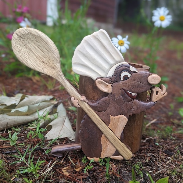 Chef Mouse Intarsia Pattern, Whimsical Kitchen Wood Art Design PDF ...