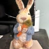 Needle Felted Peter Rabbit, Fiber Sculpted Peter Rabbit, Plush Peter ...
