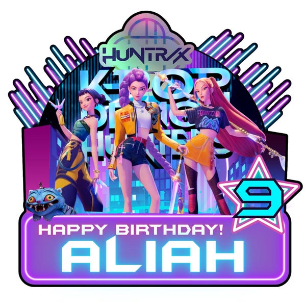 Kpop Demon Hunters Birthday Banner | Kpop Demon Hunters Birthday ...