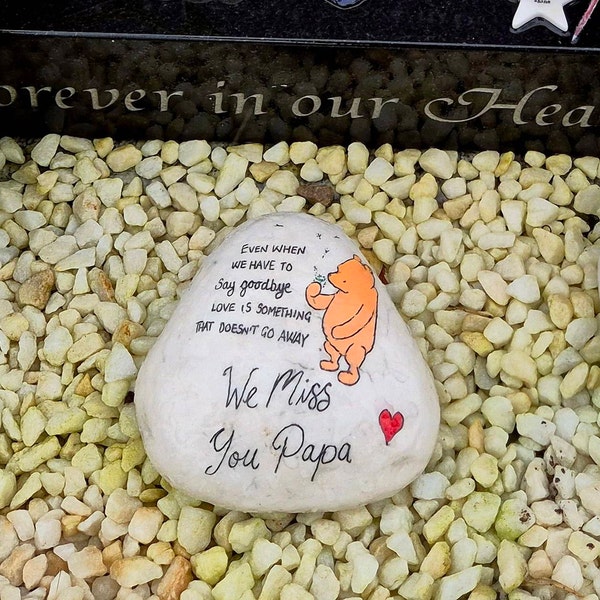 Grave Decoration Winnie the Pooh Quotes Stone Colleagues Leaving Gift ...
